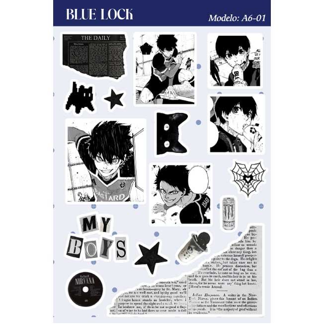 Sticker A6 Blue Lock 01