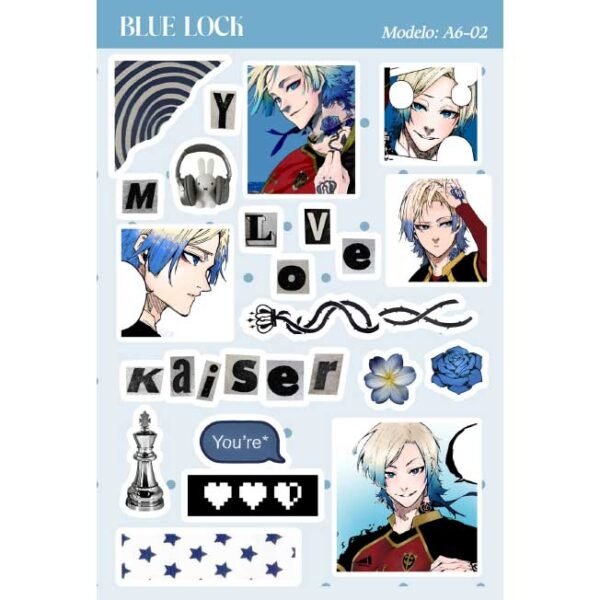 Sticker A6 Blue Lock 02