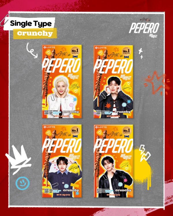 Pepero x Stray Kids Global Edition Sabor Crunchy